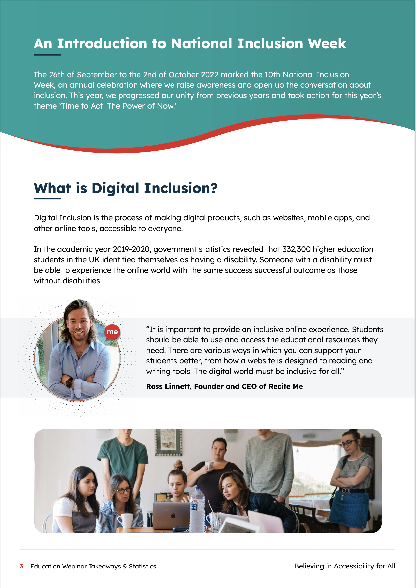 Inclusive Learning Webinar Takeaways And Statistics